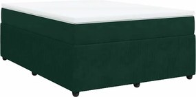 Box spring postel s matrací tmavě zelená 140x190 cm samet 3285641