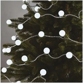 Vánoční osvětlení EMOS D5AC01 ZY2022T 40LED řetěz 4m velké kuličky studená bílá s časovačem