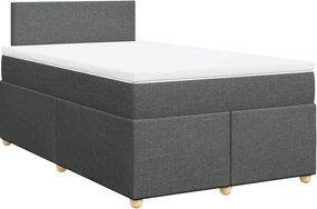 Box spring postel s matrací tmavě šedá 120x190 cm textil 3288913