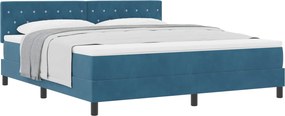 Postel s boxspringem s matrací Tmavě modrá 180 x 200 cm samet 3339126