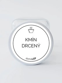 Samolepka na kořenky KMÍN DRCENÝ bílá 5 cm základní písmo