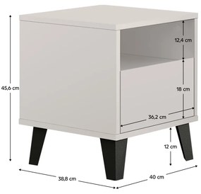 Kondela Noční stolek, kašmír, BOGAN NEW 1S