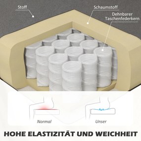 HOMCOM 2místná pohovka dvoumístný loveseat se vzhledem lnu, dvojsedák, dřevěné nohy, do 150 kg, tmavě šedá, 117 x 56,5 x 77 cm| Aosom