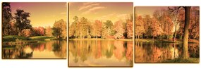 Obraz na plátně - Podzimní park - panoráma 5175FE (90x30 cm)