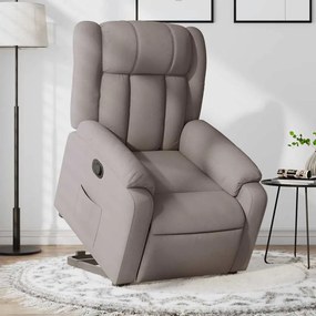 Zvedací polohovací křeslo taupe textil 3205324