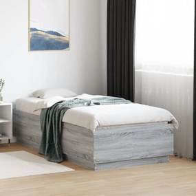 Rám postele šedý sonoma 75 x 190 cm kompozitní dřevo 3209763