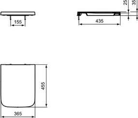 Ideal Standard WC sedátko SoftClose bílé / WC sedátko / Wrapover / Ner