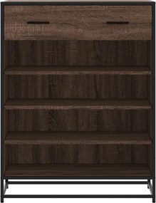 Botník hnědý dub 75 x 38 x 97,5 cm kompozitní dřevo a kov 3300879