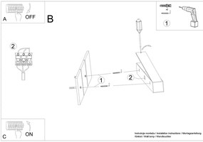 Nástěnné LED svítidlo Pinne 90, 1x LED 25w, 3000k, s
