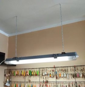BERGE Hermetické LED svítidlo 120 cm + 2x LED trubice 18W - neutrální bílá