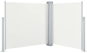 vidaXL Zatahovací boční markýza / zástěna krémová 120 x 600 cm