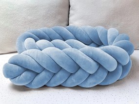 SenLove Sametový mantinel pletený do copu z 5 pramenů Zvolte barvu: Modrá, Zvolte délku: 420 cm