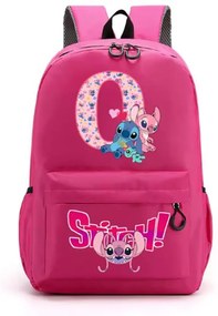 Školní batoh s motivem "Lilo & Stitch" a písmenkem ABECEDY (vel. L - 45x30x13 cm) Písmenko: O