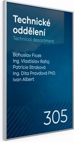 ACCEPT Dveřní tabulka Plato X 148 x 210 mm (stříbrná) - stříbrná tabulka