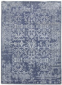 Diamond Carpets India, Ručně vázaný kusový koberec Diamond DC-JK 1 Jeans blue/silver, 365x457, modrá, chodba / předsíň