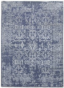 Diamond Carpets India, Ručně vázaný kusový koberec Diamond DC-JK 1 Jeans blue/silver, 140x200, modrá, chodba / předsíň