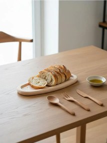 Sinsay - Oválný dřevěný servírovací podnos - béžová