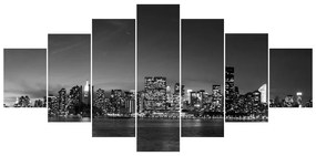 Krásný černobílý obraz města (210x100 cm), 40 dalších rozměrů