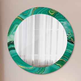 Kulaté dekorativní zrcadlo Achát jaspis marble fi 70 cm