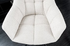 Designová otočná židle Vallerina bílá