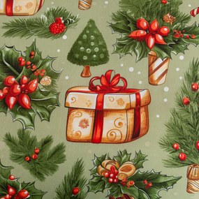 Povlečení z mikrovlákna CHRISTMAS PRESENTS zelené Rozměr povlečení: 70 x 90 cm | 140 x 200 cm