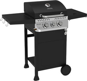 BPS-koupelny Plynový BBQ gril s boční plotýnkou, poličkou a krycí plachtou - , 2+1 hořák