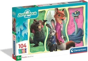 Clementoni 25081 Puzzle Zootropolis 104 dílků / od 6 let