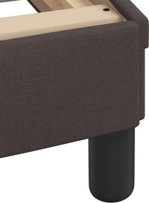 Postel s matrací Dover tmavě hnědá 90 x 190 cm textil 3208307