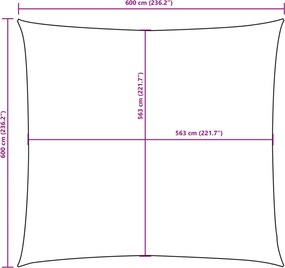 vidaXL Marketos Stínící plachta oxfordská látka čtvercová 6 x 6 m béžová