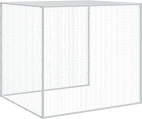 Klec pro kuřata se střechou antracitová 203 x 98 x 90 cm pozinkovaná ocel 3189039