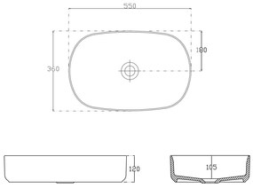 Isvea Sapho INFINITY OVAL 55 x 36 cm 10NF65055-2P umyvadlo na desku zelená petrol