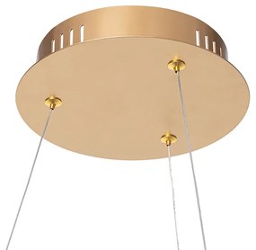 Designové závěsné svítidlo zlaté 60 cm vč. LED 3-stupňové stmívání - Anello