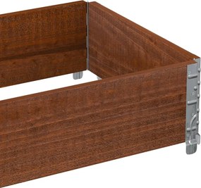 Zahradní truhlík hnědý 100 x 50 cm masivní borové dřevo 3295390