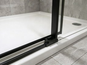 Gelco Luxor Black sprchové dveře do niky 110 x 200 cm posuvné černá čiré sklo GU1211B