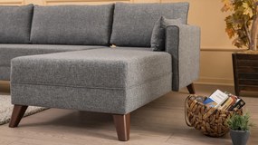 Hanah Home Designová pohovka BELLA šedá pravá 275 cm 825BLC1502
