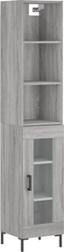 vidaXL Skříň highboard 34,5 x 34 x 180 cm kompozitní dřevo [3189899] Barva: šedá sonoma