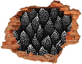 Wallmuralia Fototapeta díra na zeď Černobílé tečky 90x70 cm
