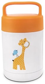 German Termonádoba žirafa / 0,48 l / nerez/plast / bílá/oranžová