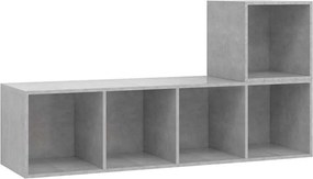 2dílný set TV skříněk betonově šedý dřevotříska 3079803