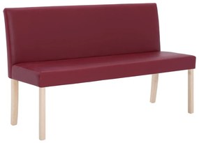 Lavice 139,5 vínová umělá kůže 281331