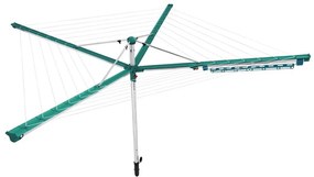 Venkovní sušák na prádlo ve stříbrné barvě 60 m Linomatic 600 Deluxe Cover – LEIFHEIT