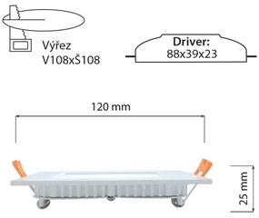 LED podhledové svítidlo McLED TORO S9 TS120-9W2700K-W-EN teplá bílá ML-412.001.33.0