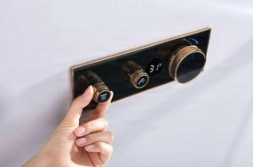 Podomítkový termostatický sprchový systém ELITE EDITION BCS1603 s displejem ve více barevných provedeních — Černá — Dva vývody