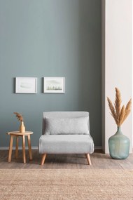 Hanah Home Rozkládací křeslo FOLDE šedé