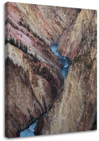 Obraz na plátně Řeka Hory Příroda - 80x120 cm