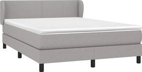 Box spring postel s matrací světle šedá 140 x 190 cm textil 3126077