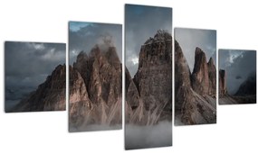 Obraz - Tři Zuby, Italské Dolomity (125x70 cm)
