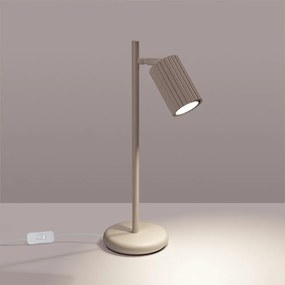 Taupe kovová stolní lampa (výška 43 cm) Gleam – Sollux