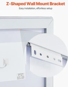 LED koupelnové zrcadlo 3 barevné nástěnné toaletní zrcátko proti zamlžování 70 ×