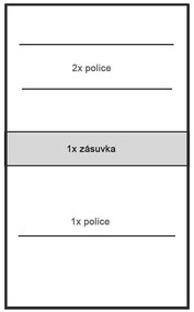 Obývací pokoj Mediolan - sestava C - natural hikora